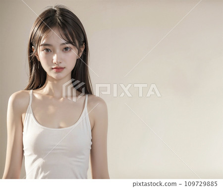 Woman in a slip (AI generated image) - Stock Illustration [109729885 ...