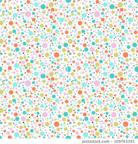 Seamless colorful dots background. Pastel color...-插圖素材 [109763391 ...