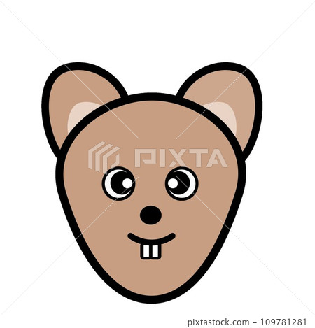 Illustration of mouse face - Stock Illustration [109781281] - PIXTA