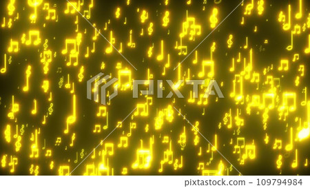 Golden musical notes - Stock Illustration [109794984] - PIXTA