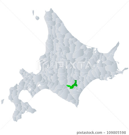 Obihiro city and Hokkaido map - Stock Illustration [109805598] - PIXTA