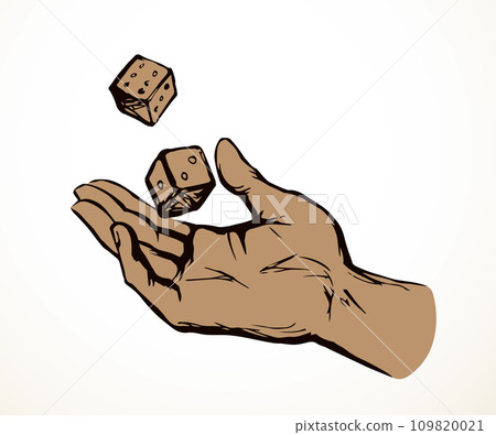 Vector drawing. The hand draws lots-插圖素材 [109820021] - PIXTA圖庫