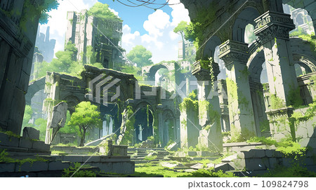 Anime City Ruins Wallpaper The City, Robot, Sword, Anime, Girl, The