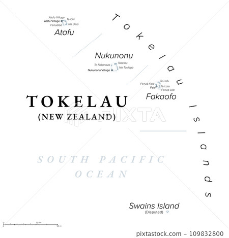 Tokelau, dependant territory of New Zealand,... - Stock Illustration ...