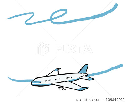 Airplane jet blue frame illustration - Stock Illustration [109840021 ...