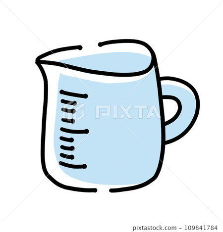 Loose simple measuring cup, single item, solid... - Stock Illustration ...