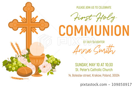 Catholic First Communion Symbols First Communion (Jesus) Wall Cross