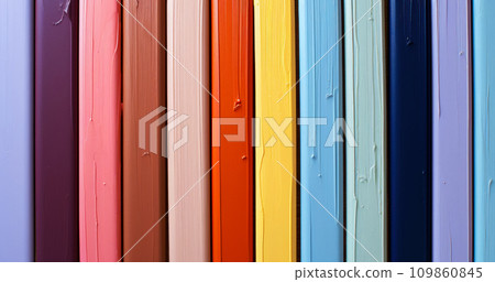 Multi-colored bright paint on sample boards,... - Stock Illustration ...