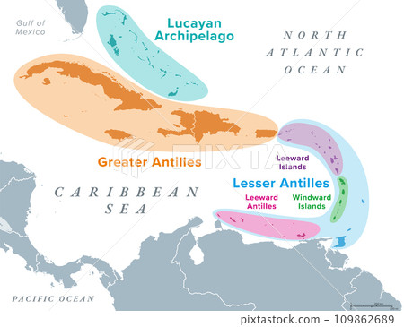 Political Map West Indies A Map Of The West Indies &c Mexico Or New