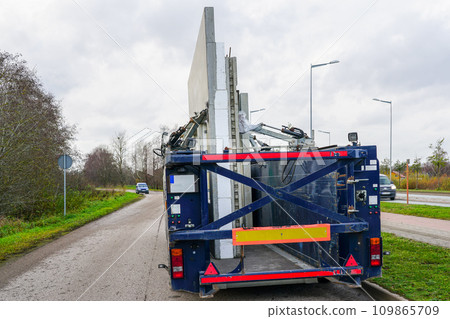 Transportation of reinforced concrete precast... - Stock Photo ...