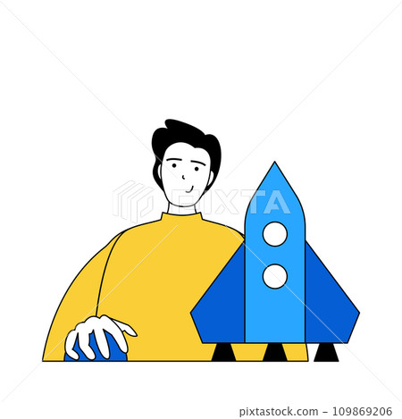 Entrepreneur Cartoon Success Concept Business Entrepreneur Cartoon
