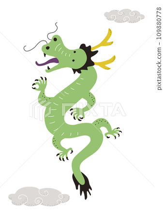 Illustration of a loose dragon (vertical... - Stock Illustration ...