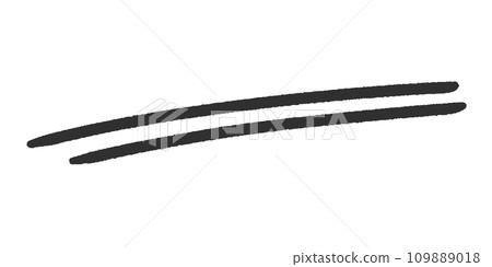 Two handwritten black lines - Simple and... - Stock Illustration ...