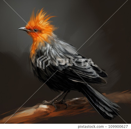 a drawing based on a hen of the night bird - Stock Illustration ...