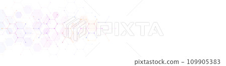 Abstract geometric background with a hexagon... - Stock Illustration ...