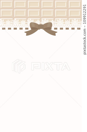 Chocolate bar and delicate lace frame_white... - Stock Illustration ...