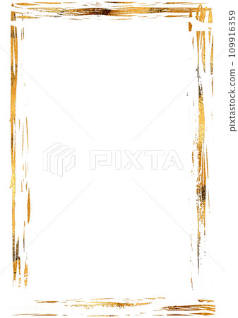 Metallic Gold Edge Frame Digital Painting-插圖素材 [109916359] - PIXTA圖庫