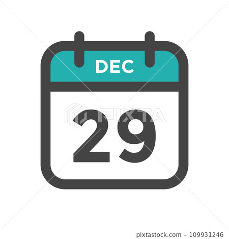 December 29 Calendar Day or Calender Date for...-插圖素材 [109931246] - PIXTA圖庫