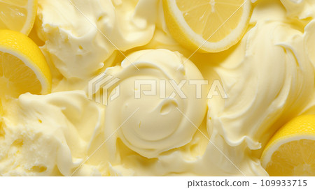 Lemon ice cream texture background material AI... - Stock Illustration ...