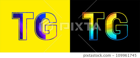 Initial letter TG logo Icon vector design... - Stock Illustration ...