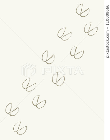 Sheep foot print. Vector drawing-插圖素材 [110009666] - PIXTA圖庫