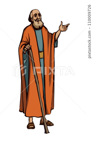 Ancient Jewish preacher. Vector drawing - Stock Illustration [110009726 ...