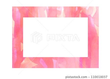 Watercolor style red texture square frame material - Stock Illustration ...