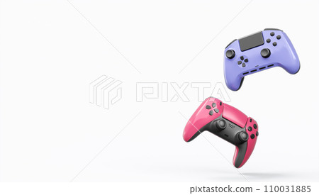 Realistic colorful video game joysticks or... - Stock Illustration ...