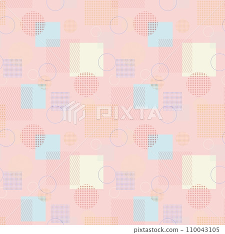 [Seamless] Dull color polygon pattern - Stock Illustration [110043105 ...