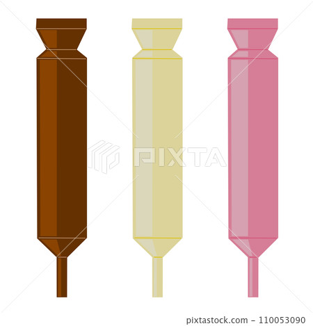 three color chocolate pen - Stock Illustration [110053090] - PIXTA