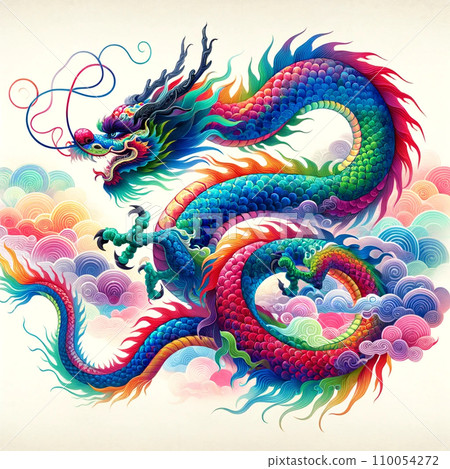 colorful dragon - Stock Illustration [110054272] - PIXTA