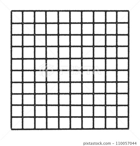 Handwritten 10x10 cute graph paper - 100 grid... - Stock Illustration ...