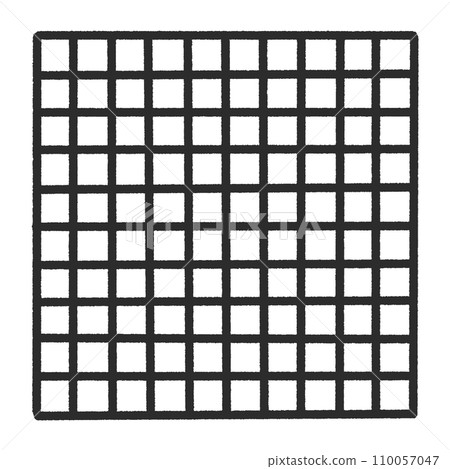Handwritten 10x10 cute graph paper - 100 grid... - Stock Illustration ...