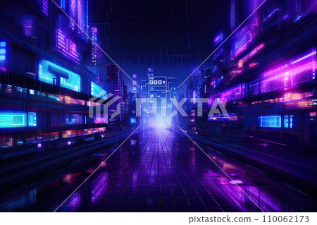 Cyber digital space depicting innovative high... - Stock Illustration ...