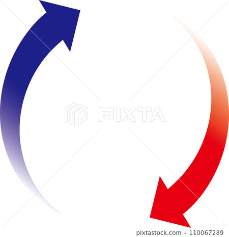 red and blue simple red arrow - Stock Illustration [110067289] - PIXTA