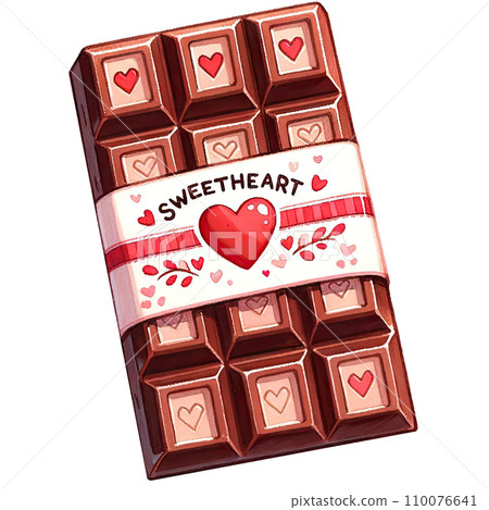 Valentine Chocolate Bar Clip Art Premium PSD | 3D Valentine Chocolate