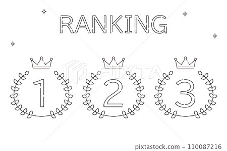 Plant leaf style simple line drawing ranking... - Stock Illustration ...