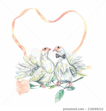 White Doves Wedding Invitation Card Wedding Invitation White Doves