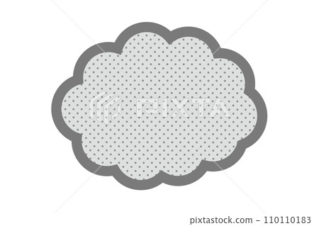 gray speech bubble frame - Stock Illustration [110110183] - PIXTA