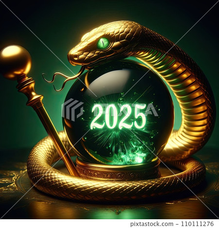 2025 Snake year theme - Stock Illustration [110111276] - PIXTA