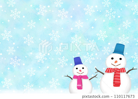 Snowman and snowflake background winter greetings - Stock Illustration ...
