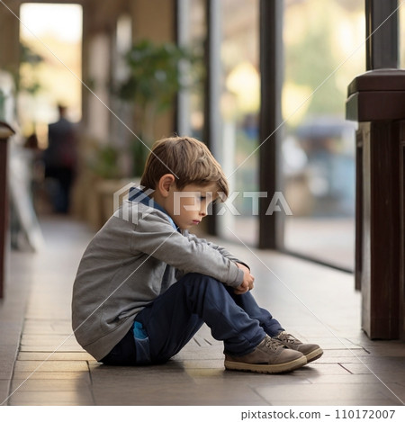 boy waiting - Stock Illustration [110172007] - PIXTA