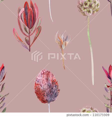 Seamless botanical simple pattern with vertical... - Stock Illustration ...