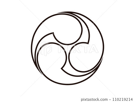 Yin left three tomoe - Stock Illustration [110219214] - PIXTA