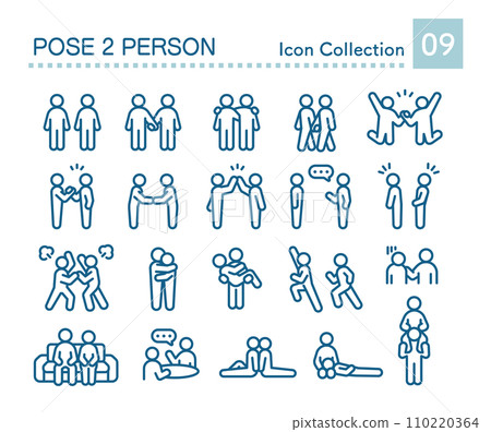 2 people icon set - Stock Illustration [110220364] - PIXTA