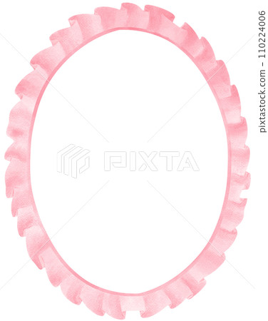 Pink Coquette frame oval shape aesthetic... - Stock Illustration ...