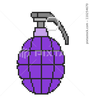 Pixel art grenade (purple) - Stock Illustration [110254670] - PIXTA