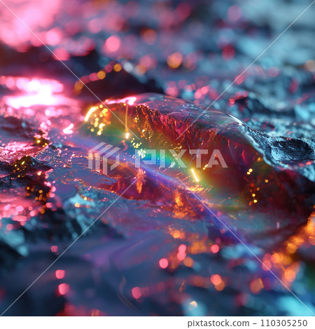 Ore that shines in neon colors - Stock Illustration [110305250] - PIXTA