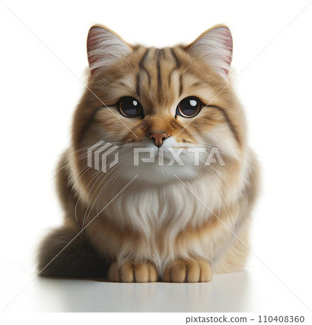 Cat facing forward with legs together - Stock Illustration [110408360 ...