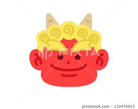 Illustration of red demon icon - Stock Illustration [110470853] - PIXTA